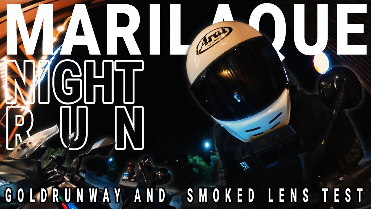MARILAQUE NIGHT RUN | Gold Runway and Arai Smoked Lens Test | XSR700 ...