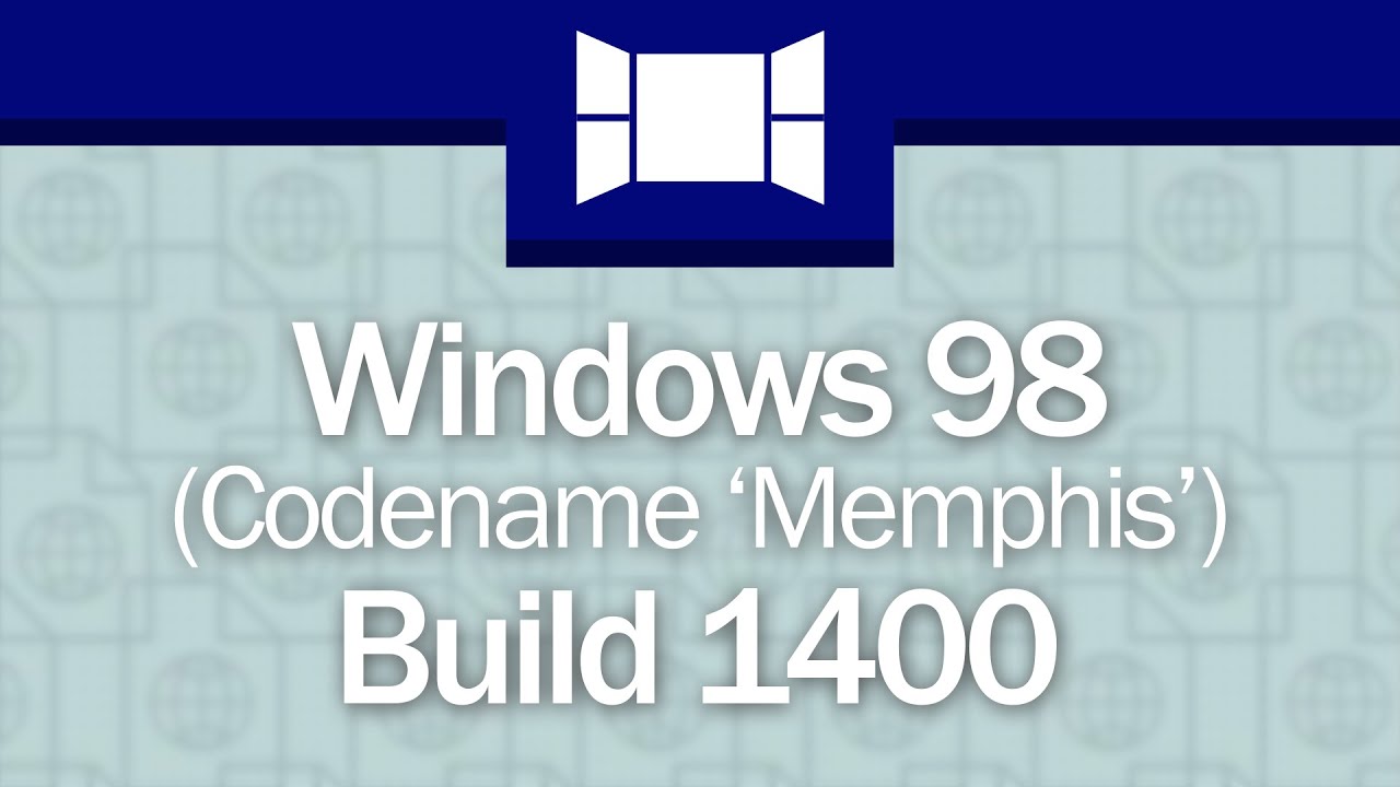 Windows 98 Build 1400: "Showing The Active Desktop" - YouTube