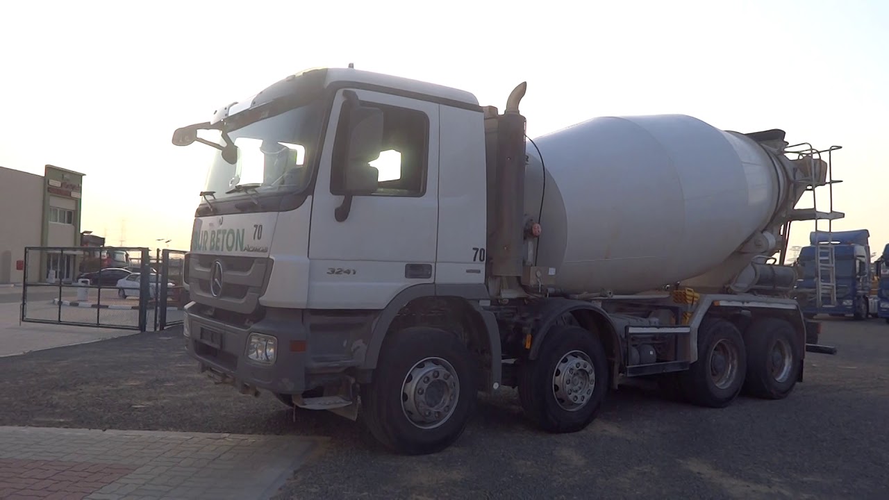 Mercedes Benz Concrete Mixer Actros 3241 Vid 03 - YouTube