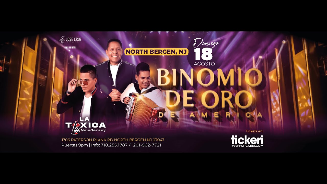 🎟️Boletos en Tickeri🎟️: CONCIERTO DEL BINOMIO DE ORO EN NORTH BERGEN ...
