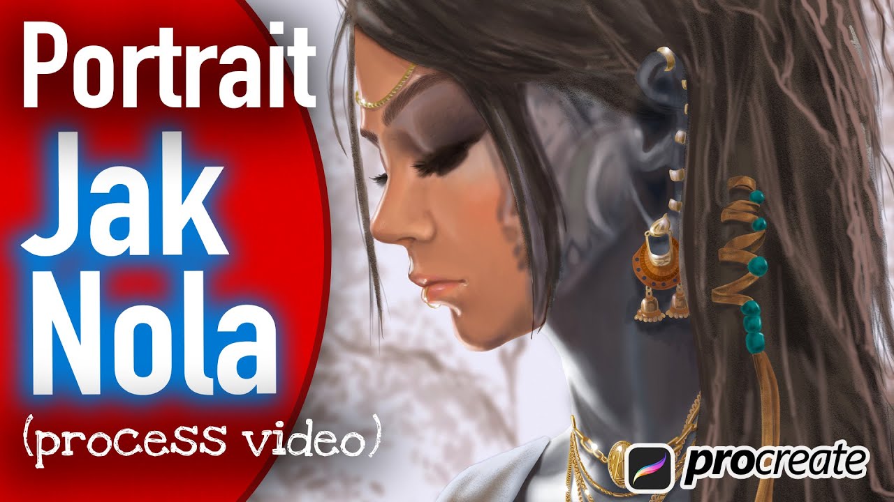 She's LIVING ART - Drawing Jak Nola using Procreate - Girl drawing process video | Amazing art ...