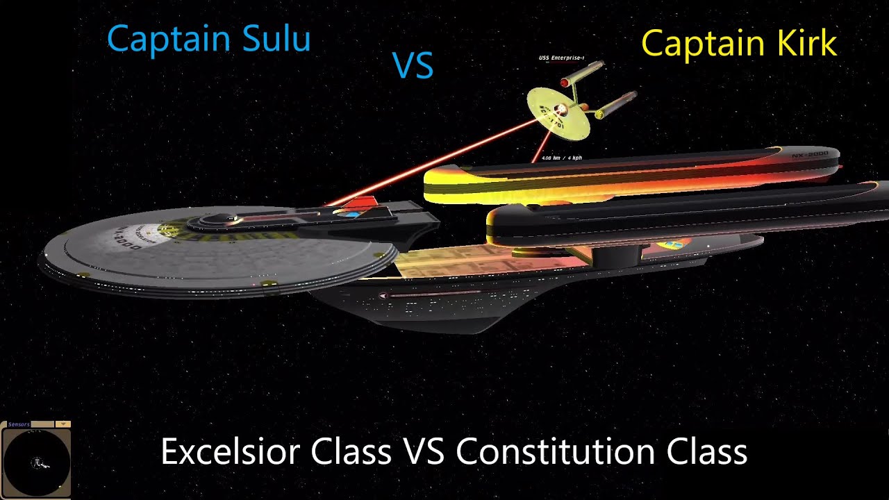Captain Sulu VS Captain Kirk | USS Enterprise VS USS Excelsior | Star ...