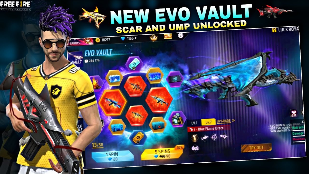 Solo vs squad gameplay ☠️ with evo SCAR + evo UMP 🔥| NEW EVO VAULT 🥶 ...
