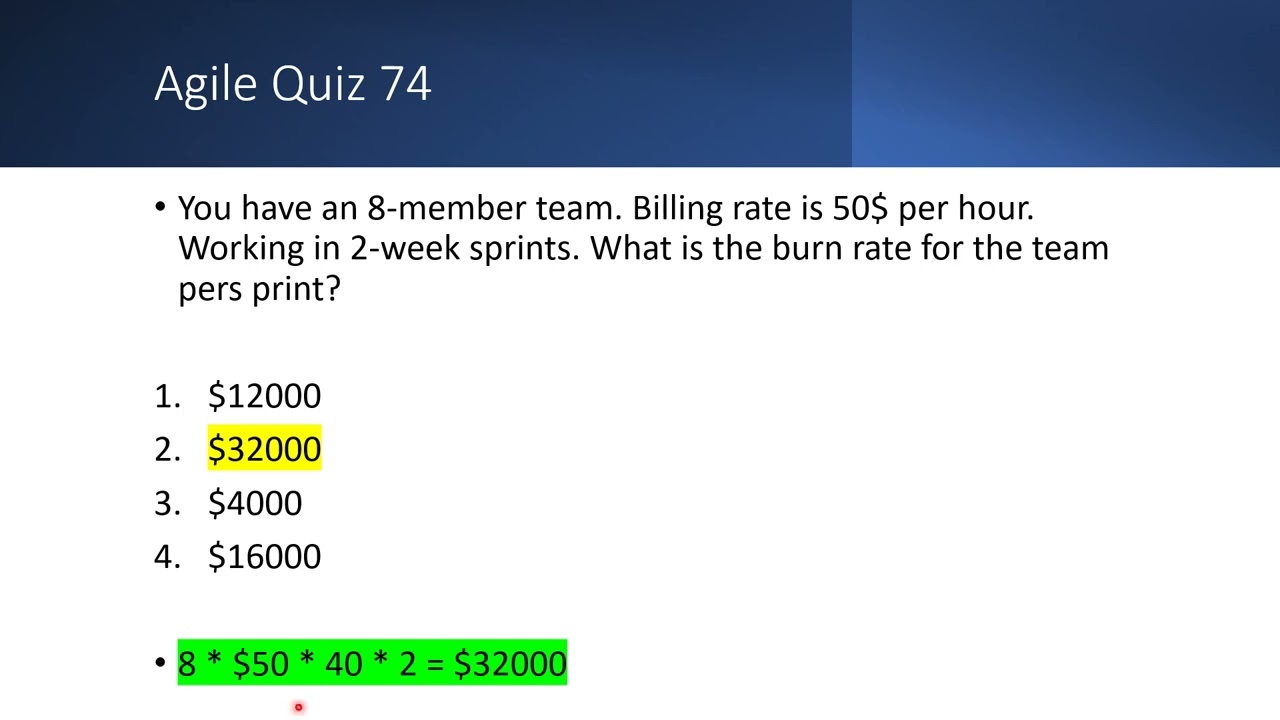Agile quiz 74 - YouTube