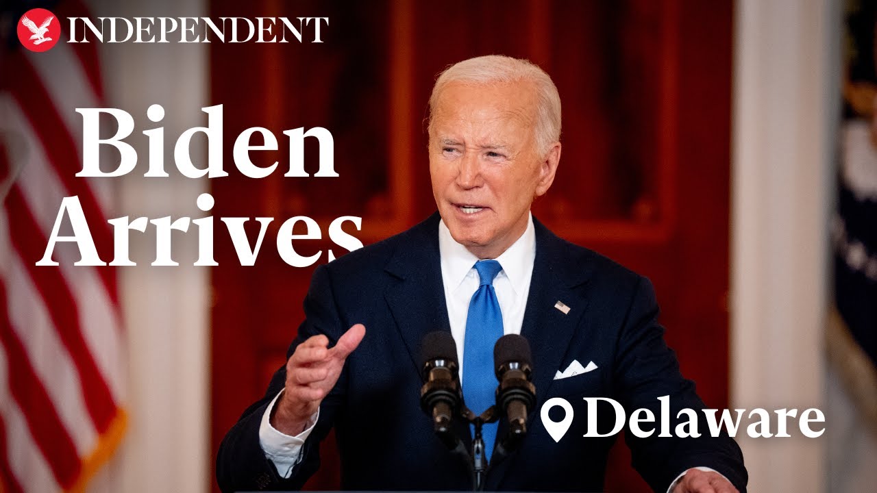 Watch again: President Biden arrives in Wilmington, Delaware - YouTube