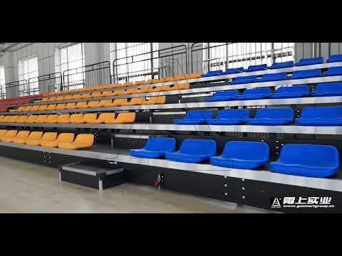 【China Basketball Court】Indoor Stadium Bleacher Seating Retractable ...