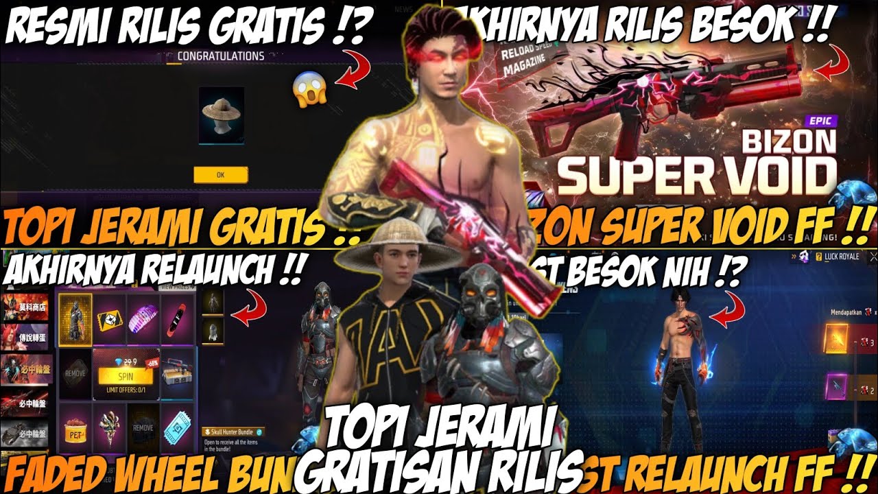 TOPI JERAMI GRATIS !! EVENT TERBARU, BOCORAN FF, SUPER HEROES, SKIN ...