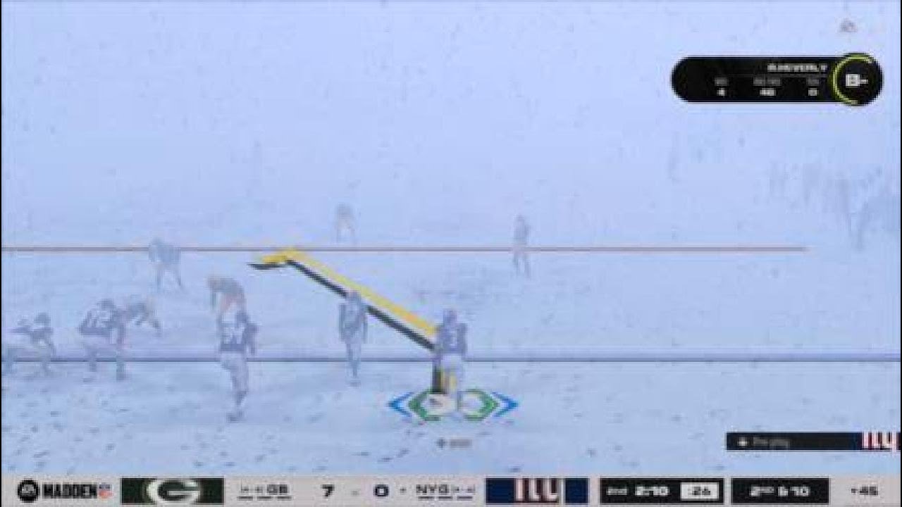 Madden 26. Superstar mode - Packers @ Giants. Heavy Snow - YouTube