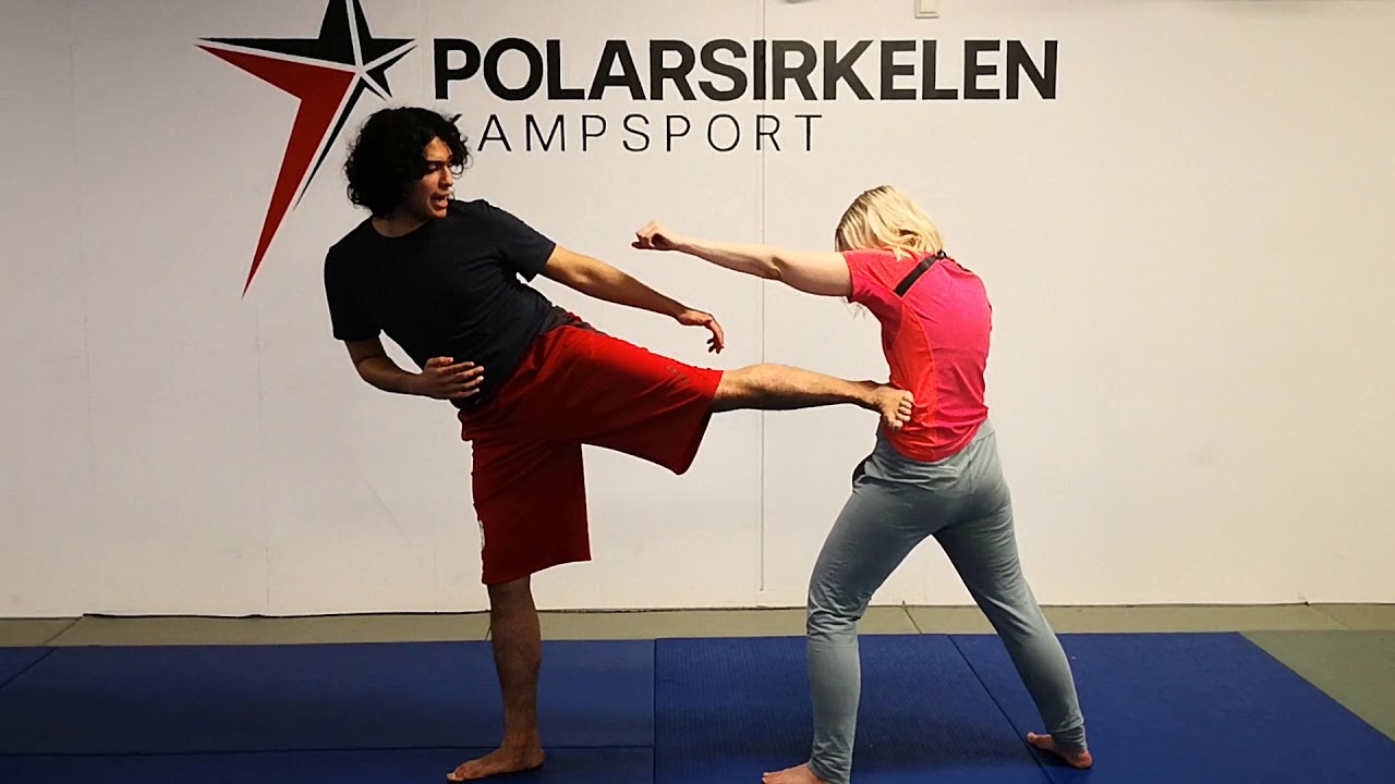 011 Kickboxing and boxing Basics - A basic TKD side-kick in sparring ...