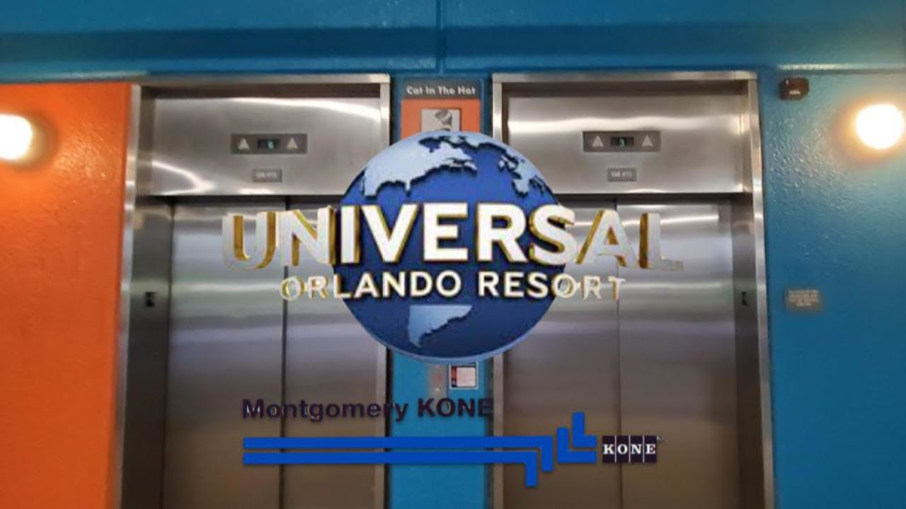 GOD TIER MK Series 90s traction elevators - Cat in the Hat section - Universal Orlando garage ...