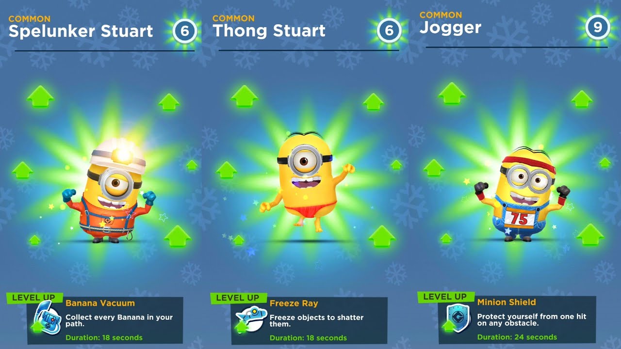 Thong Stuart and Spelunker Stuart and Jogger Level Up Costumes Upgrade ...