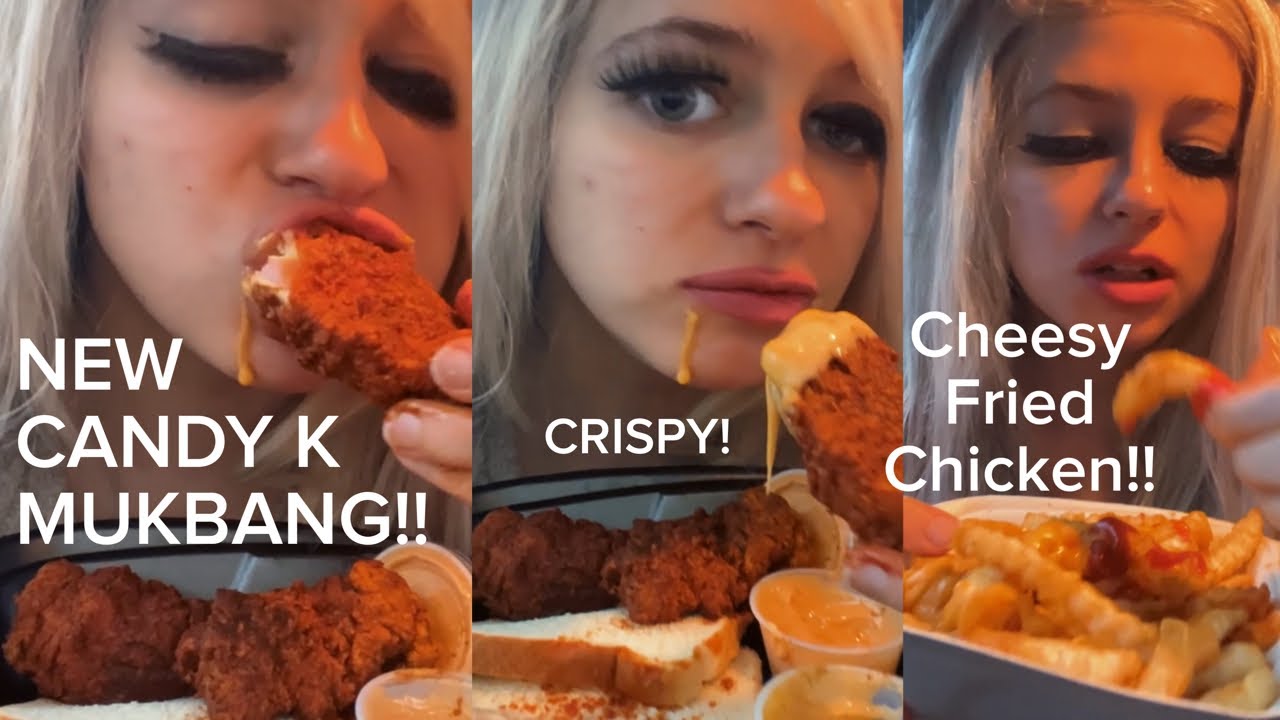 NEW CANDY K MUKBANG!!! Cheesy Fried Chicken *CRUNCHY & CRISPY*!! - YouTube