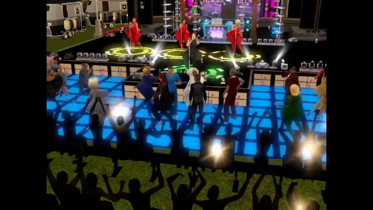 SIMS 3 SHOWTIME NIGHTLIFE CLUB WITH LIVE BAND "I'M EVERY WOMAN" - YouTube