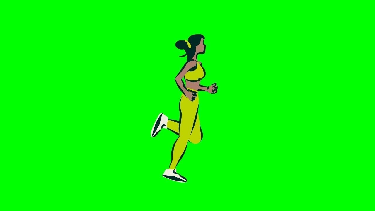 Girl Jogging | Girl Running | Green Screen Video - YouTube