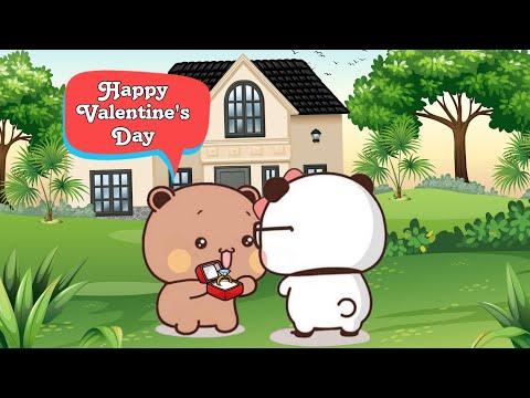 Peach goma valentine's day ❤️ | bubu and dudu | goma peach romance | bubu dudu | milk mocha