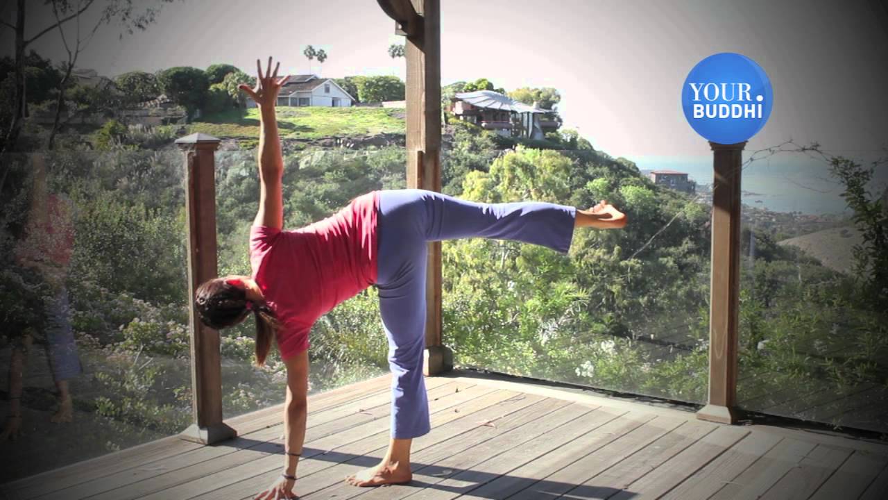 yogaTip: Beginner : Triangle & Half-Moon Pose - YouTube