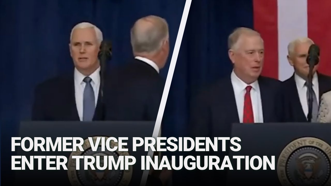 Breaking: Former Vice Presidents Enter Trump Inauguration - YouTube