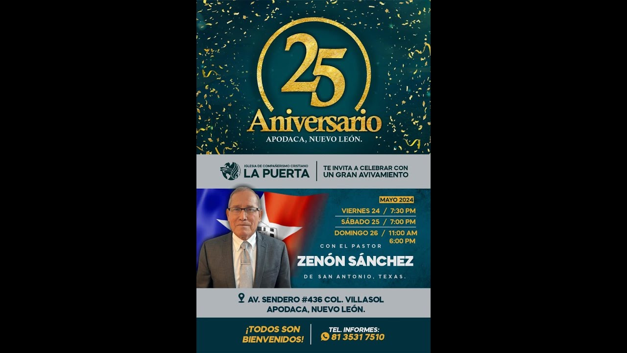 SERVICIO AVIVAMIENTO, PASTOR: ZENON SANCHEZ, DOMINGO 6:00 P.M. 26/05/24 ...