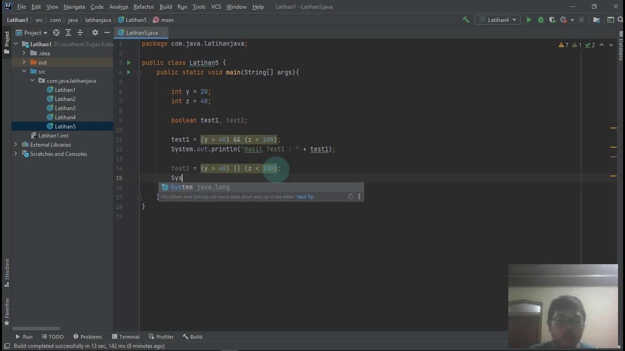 #5 Latihan Java menggunakan Operator Logika - YouTube