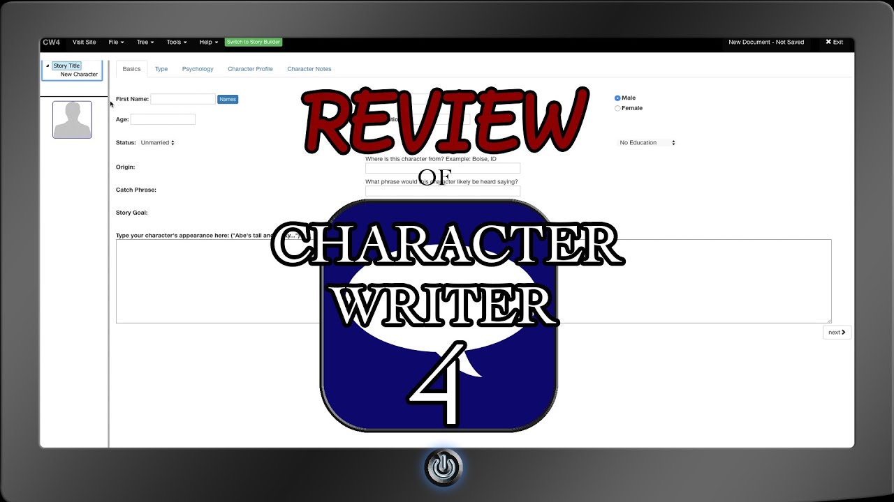 Character Writer 4 | Apps for Writers - YouTube