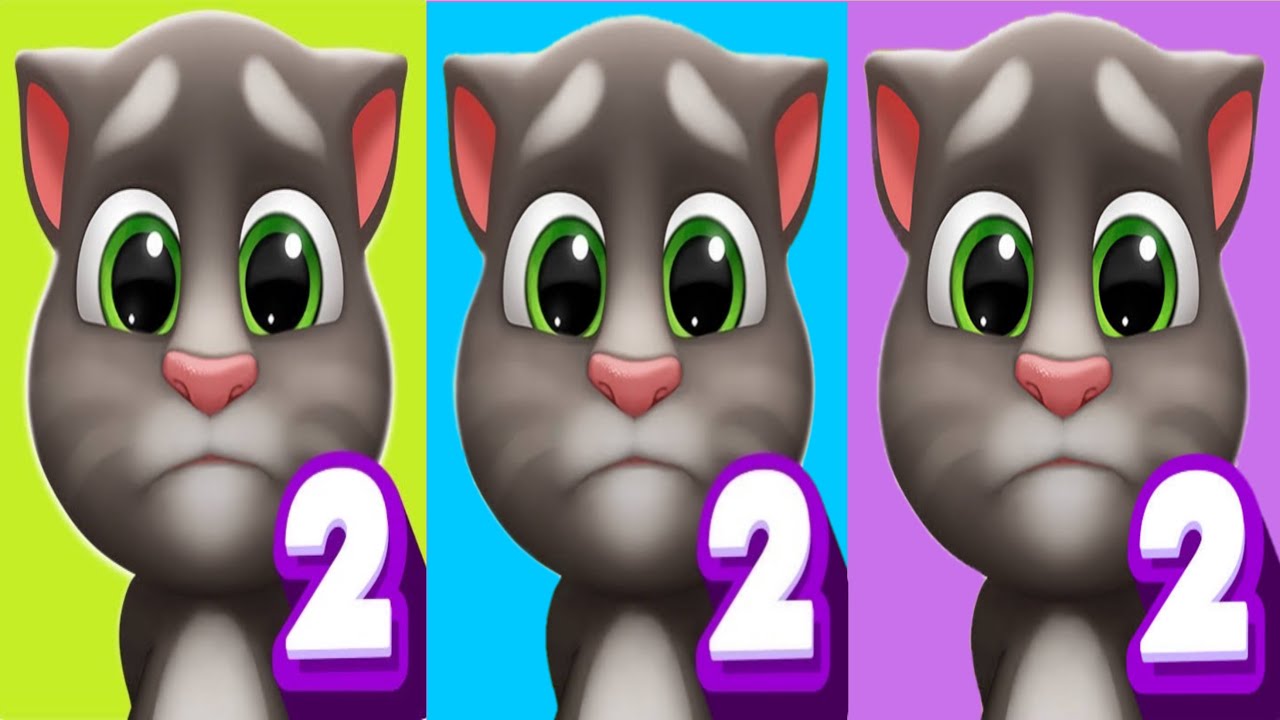 Rainbow Vs Blue Vs Purple My Talking Baby Tom 2 Vs My Talking Tom 2 ...