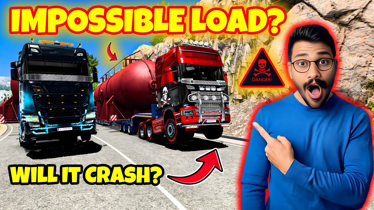 Extreme Heavy Haul in ETS2! Can We Handle This Massive Load - YouTube