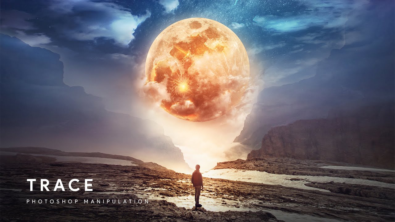 Trace - Photoshop Manipulation Process - YouTube