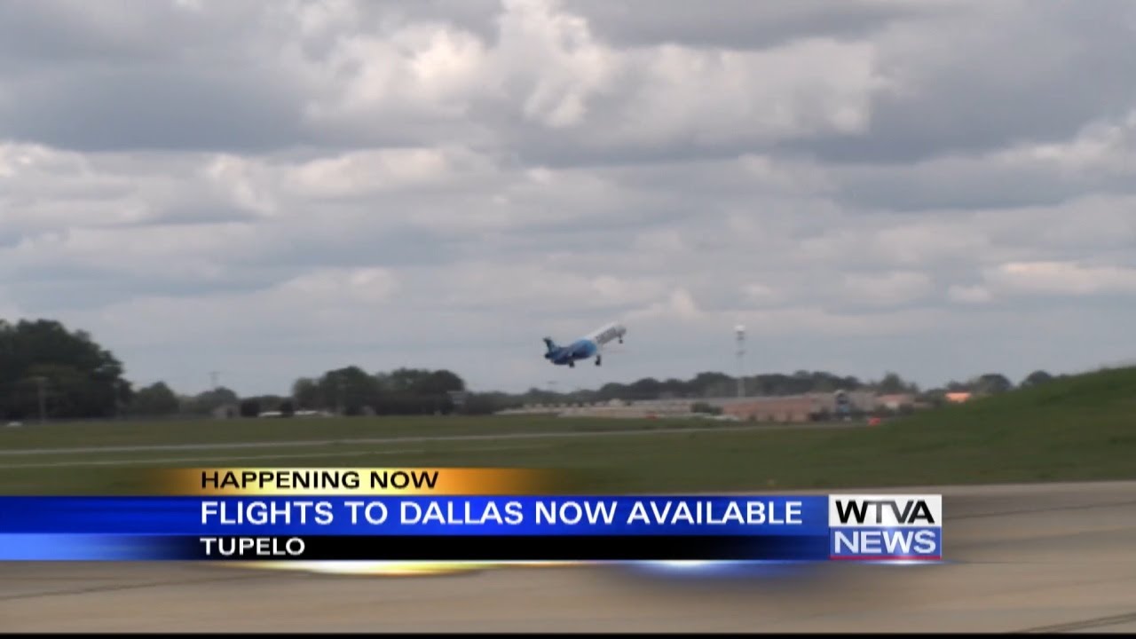 Tupelo airport begins flights to Dallas - YouTube
