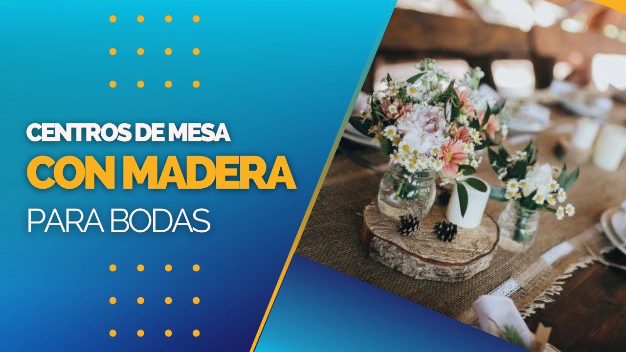 IDEAS EN MADERA PARA CENTROS DE MESA #ideas #wedding #bodas #bride ...