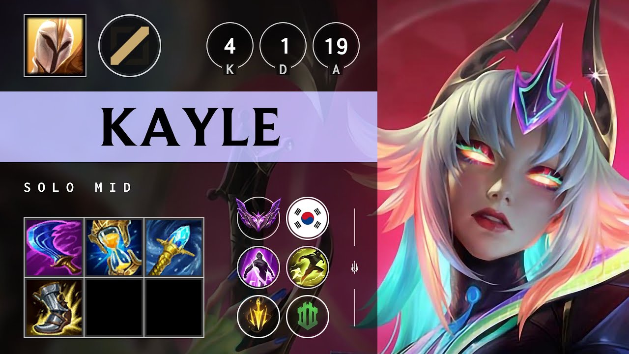 Kayle Mid vs Katarina - KR Master Patch 25.S1.2 - YouTube