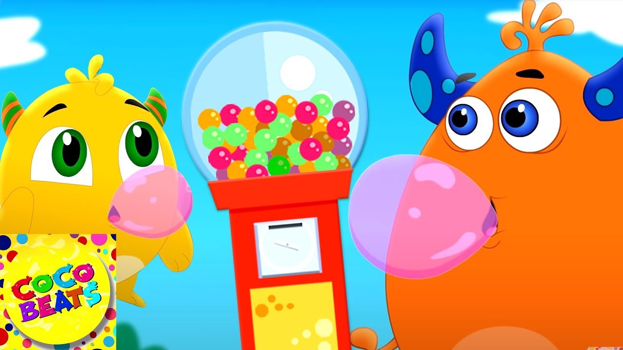 Icky Sticky Bubblegum Rhymes for Kids - Coco Beats Cartoons - YouTube