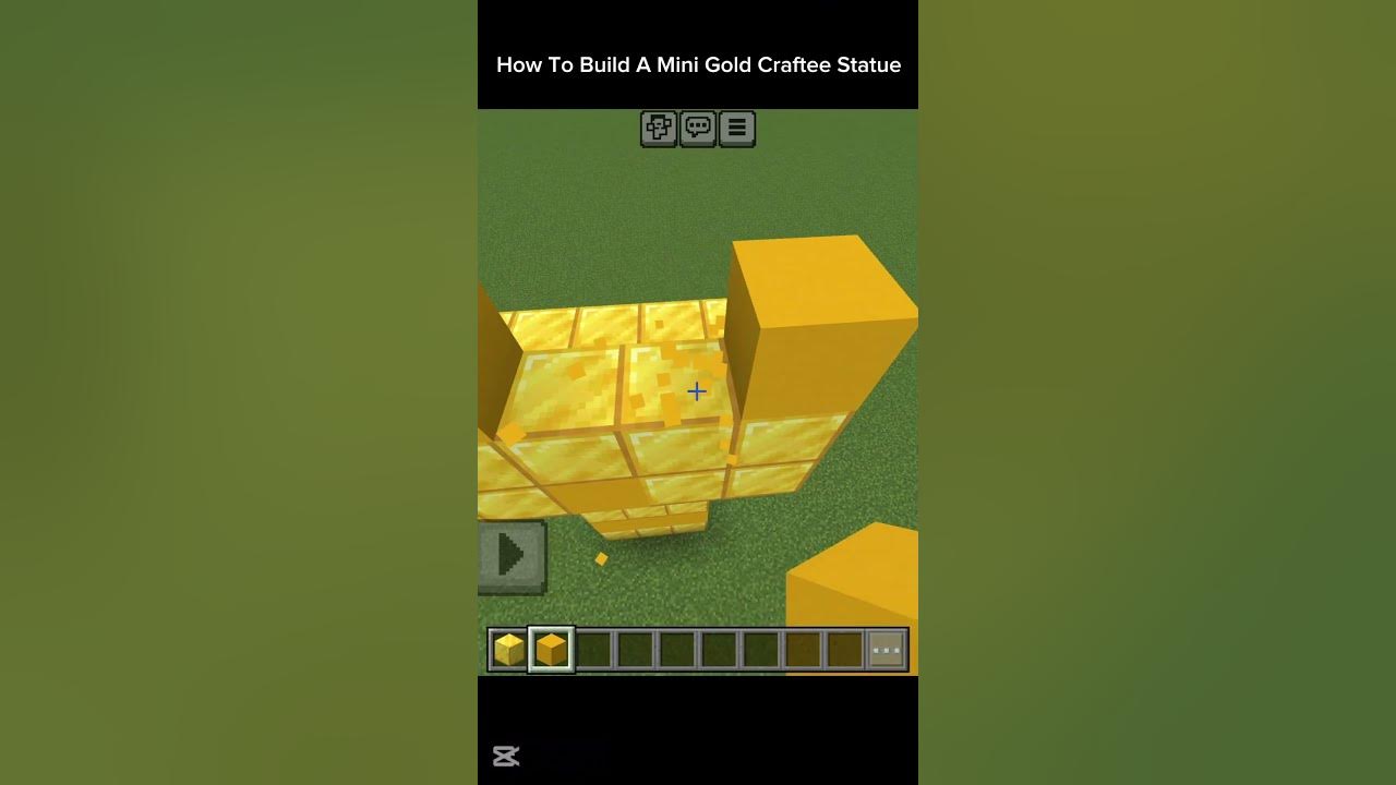 How To Build A Mini Gold Craftee Statue ⛏️ 🗡️ #minecraft #shorts # ...