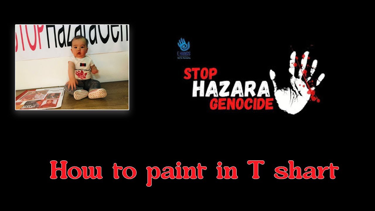 How to paint in T Shart -#StopHazaraGenocide - YouTube