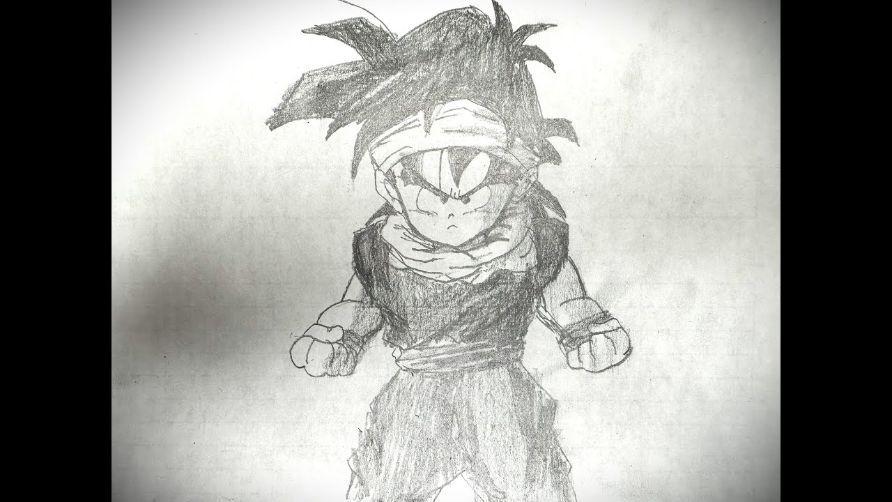 How to draw kid Gohan | Dragon Ball Z | Saiyan saga | Pencil art - YouTube