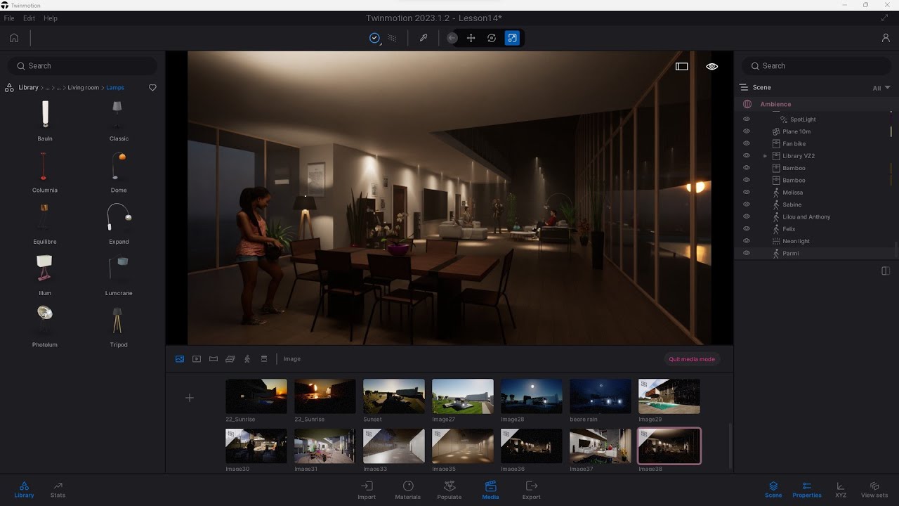 TWINMOTION - Lesson 13 - Interior Lighting, Natural and Artificial Lights, HDRI, IES Effects ...