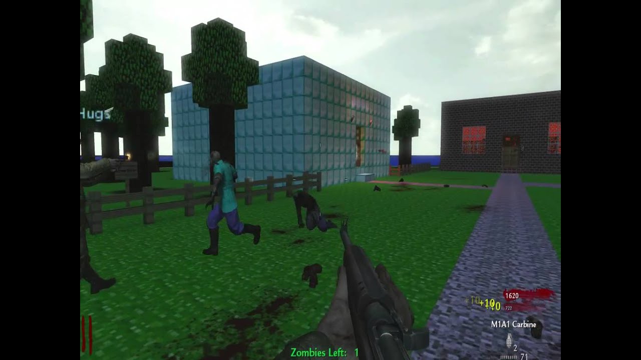 MINECRAFT ZOMBIES | custom zombie map w/CactiHugs !! - YouTube