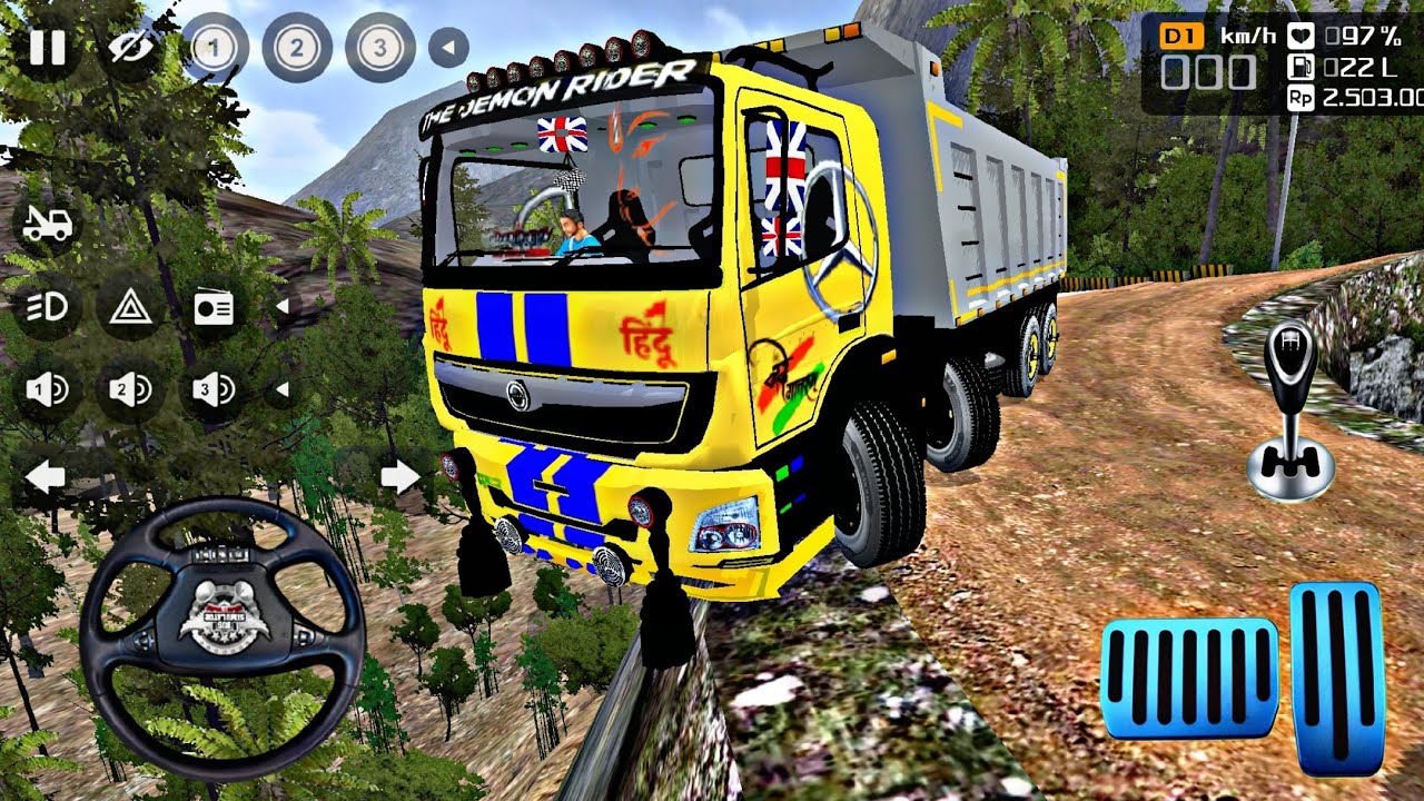 12 Wheeler Bharat Benz Tipper Truck Driving In Offroad | Bus Simulator ...