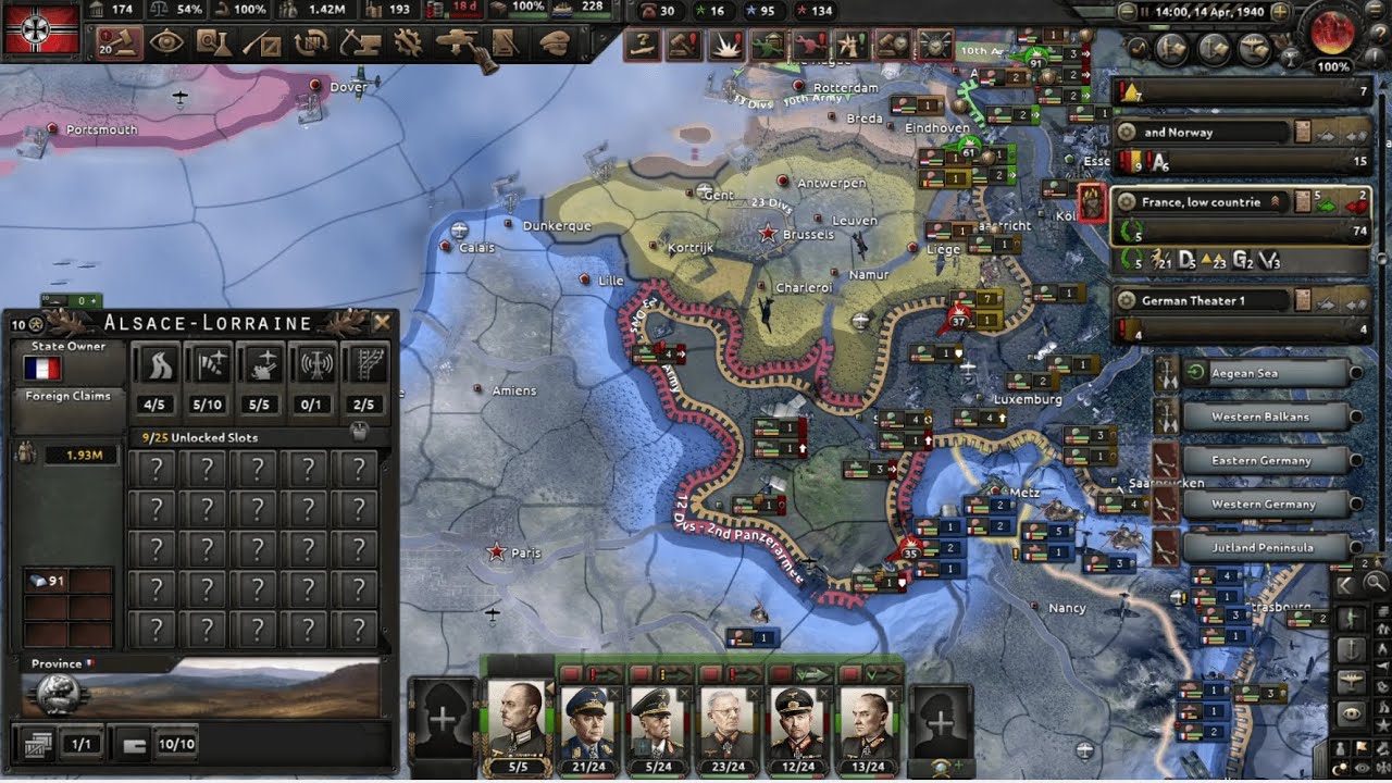 Battle of France - Hearts of Iron IV gameplay Part 3 (Germany) - YouTube