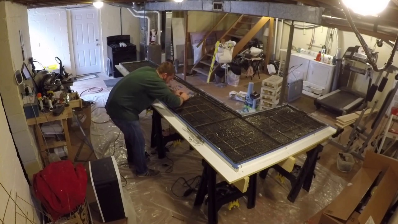 Pouring and Polishing Concrete Countertop - YouTube