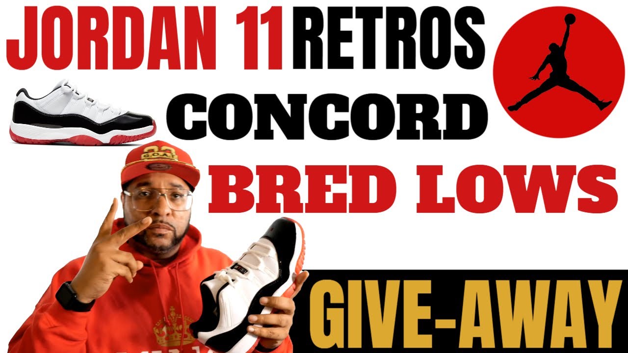 Air Jordan 11 Low Gym Red (Concord Bred) Giveaway! - YouTube