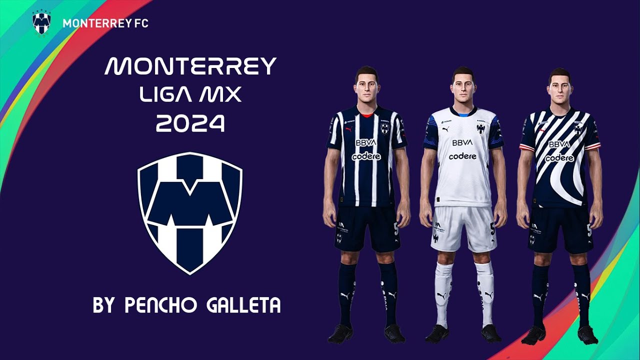 RAYADOS MONTERREY KITS 2024 / LIGA MX / PES 2021 / PS4 - YouTube