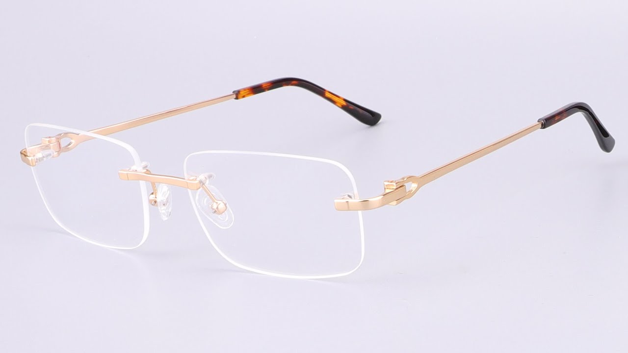 Classic Rimless Square Optical Frame: Timeless Elegance in our Eyewear ...