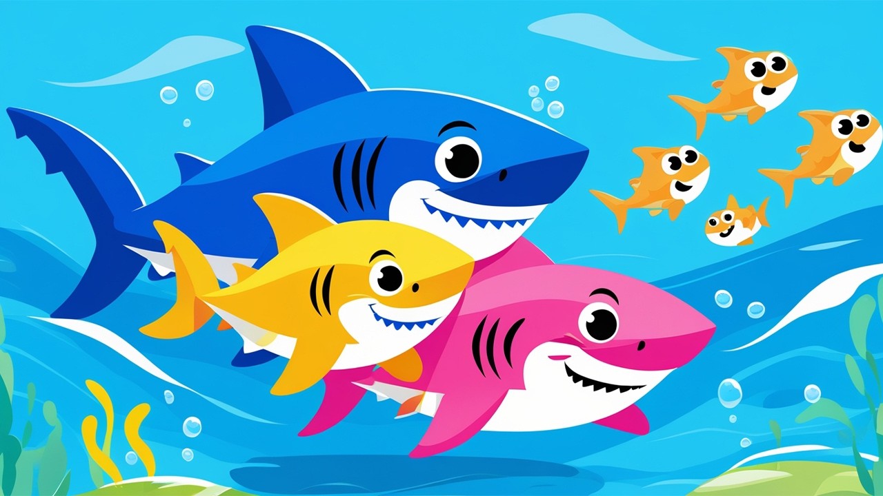 🦈 Baby Shark con Ritmo 🎵 Canciones para Niños Felices 😄 Tiburón Bebé 🐳 ...
