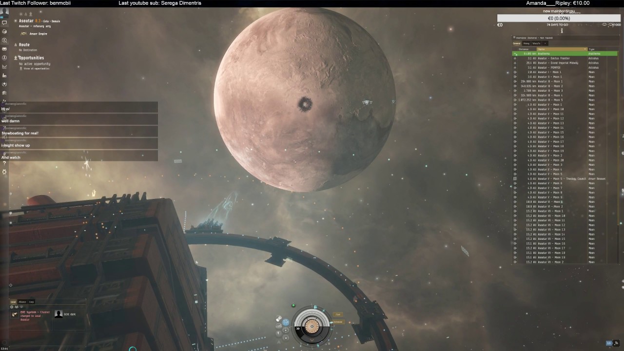 eve online: the new moon mining part 1 shooting the moon - YouTube