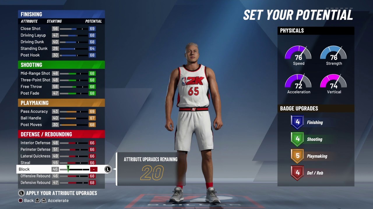 How to make prospect build NBA 2K20 | jxyden - YouTube