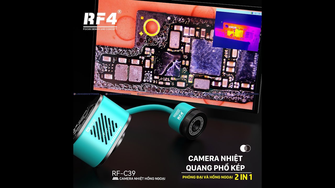 Camera nhiệt 2in1 RF4 RF-C39 - không cần kết nối máy tính, điện thoại ...