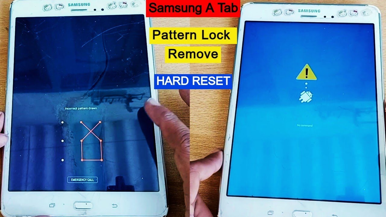 Samsung Galaxy Tab A Hard Reset | Forgot Pattern Lock Remove | Wipe ...