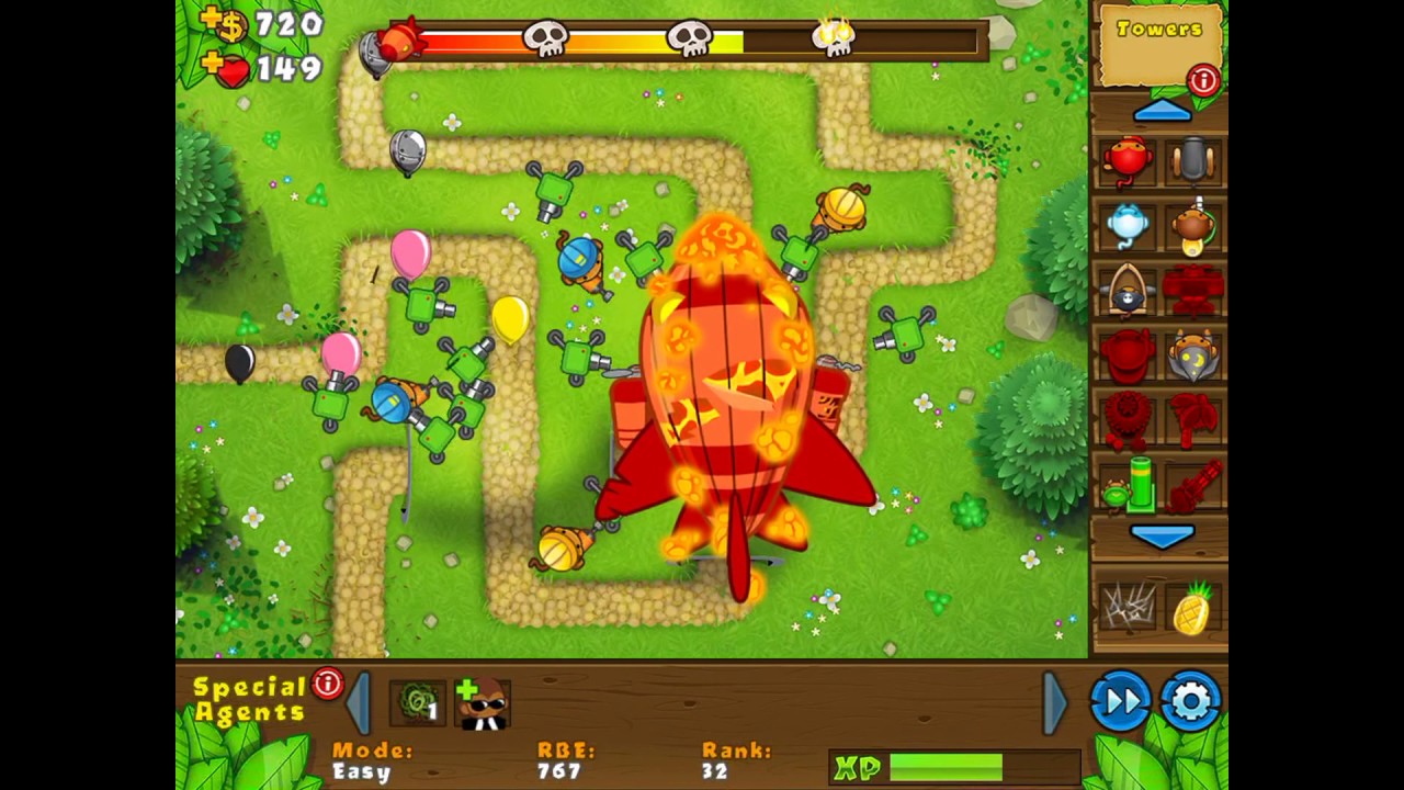 Bloons TD 5 - DEFEATING BLASTAPOPOULOS - BTD5 Gameplay - YouTube