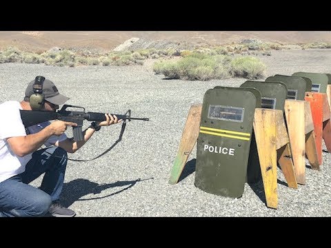 how many riot shields does it take to stop a bullet ? - YouTube