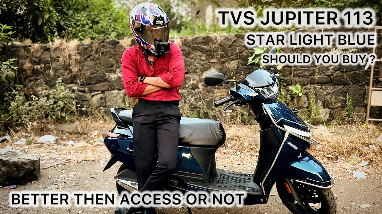 TVS Jupiter 113 SmartXonnect Disc | New Model | Star Light Blue Colour ...